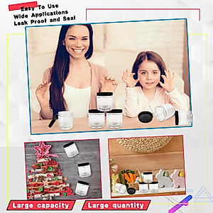 20 Pack 12oz Plastic Jars with Lids - Refillable Round Clear Containers for Candy, Kitchen, Food Storage & DIY Crafts