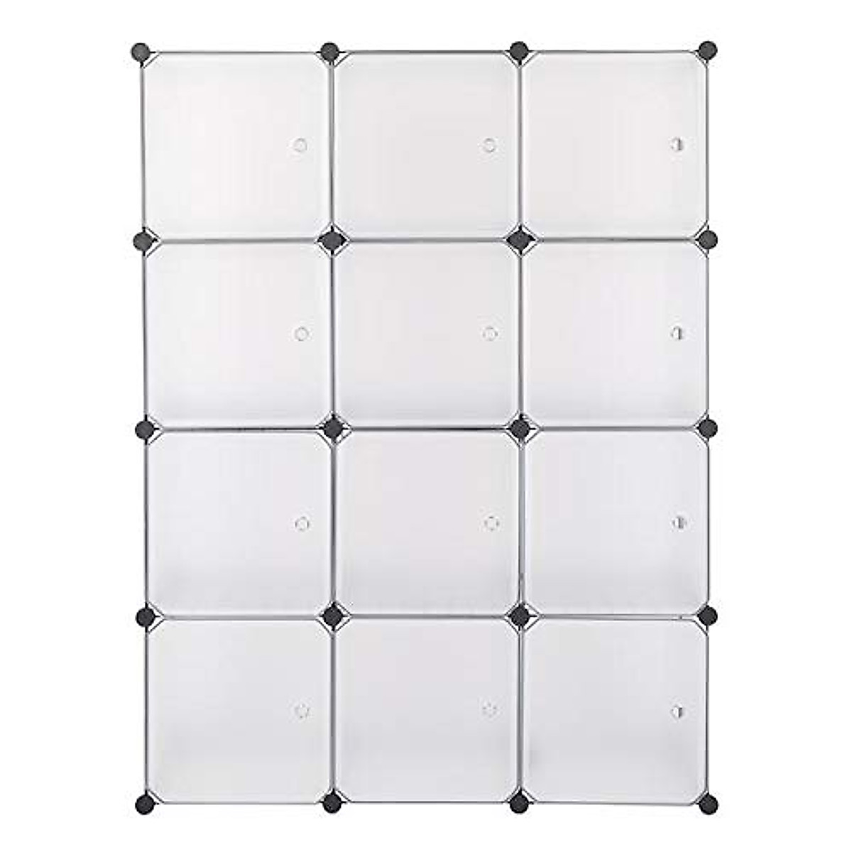 12-Cube Storage Shelf Cube Shelving Bookcase Bookshelf Organizing Closet Toy Organizer Cabinet White Color