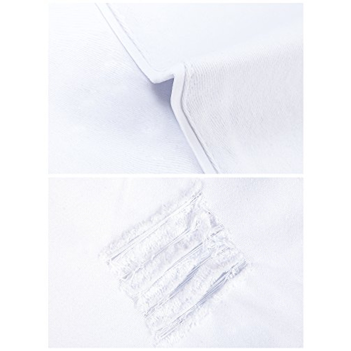 Women's High Waisted Butt Lift Stretch Ripped Skinny Jeans Distressed Denim Pants US 10 White 15