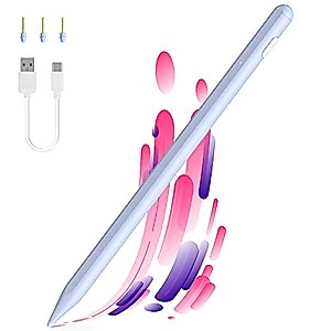 Stylus Pen for iPad with Palm Rejection, Magnetic Adsorption iPad Pencil 2nd Generation Compatible with (2018 and Later) Apple iPad 10/9/8/7th, Pro 11/12.9 Inch, Air 5/4/3rd, Mini 6/5th (Light Purple)