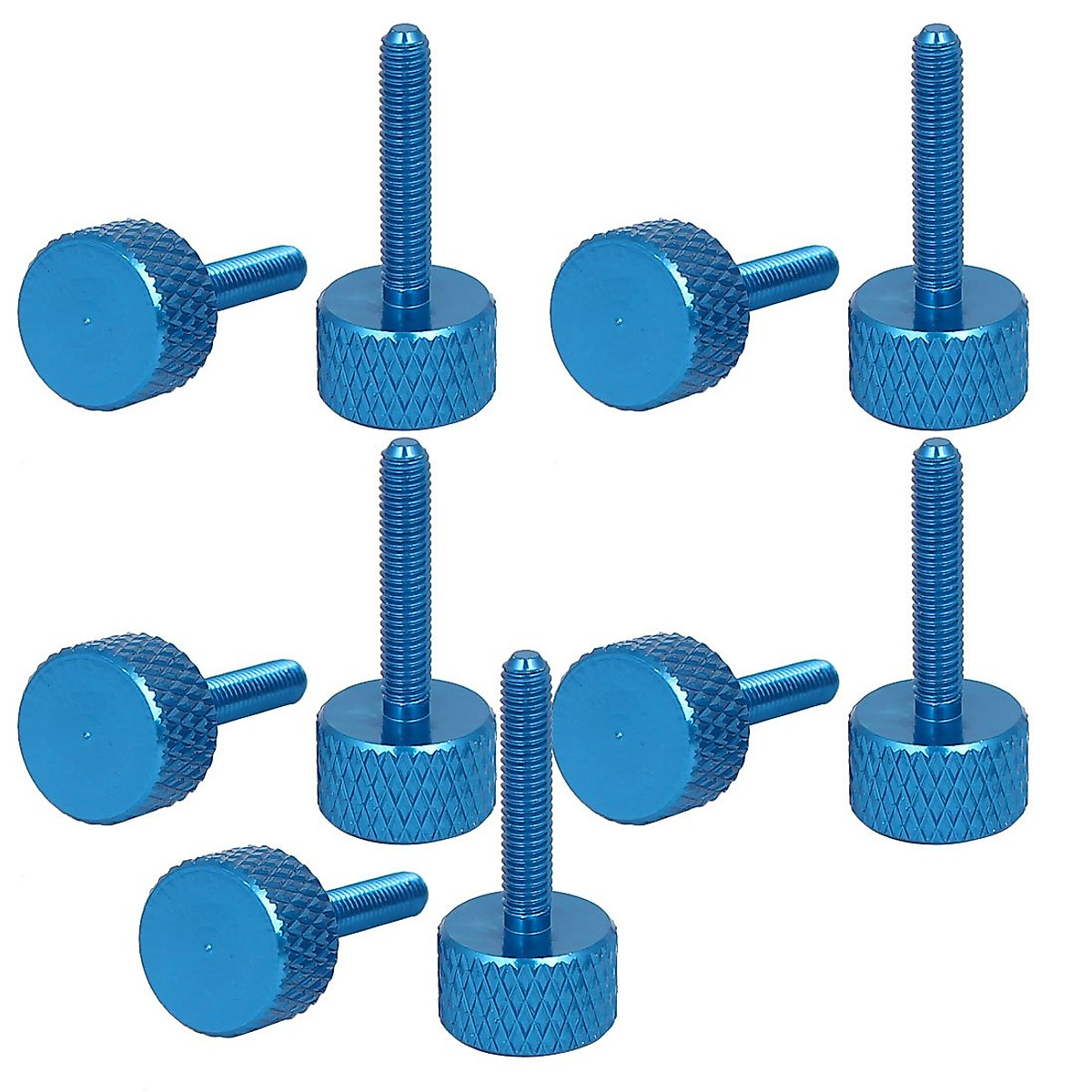 uxcell Computer PC Graphics Card M3x16mm Knurled Head Thumb Screws Sky Blue 10pcs