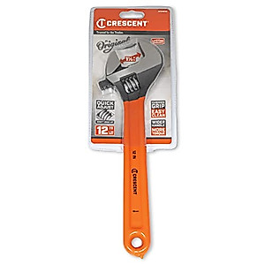 Crescent 12" Adjustable Black Oxide Cushion Grip Wrench - Carded - AT212CVS