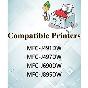 MM MUCH & MORE Compatible Ink Cartridge Replacement for Brother LC-3013 LC3013 Used with MFC-J487DW MFC-J491DW MFC-J497DW MFC-J690DW MFC-J895DW Printers (4 Black)