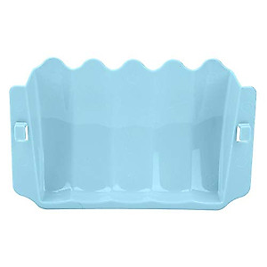 Rabbit Grass Feeder Pet Hay Bowl Dish Rack Holder Hay Feeder for Rabbit Rat Chinchilla Hamster Guinea Pig (Blue)