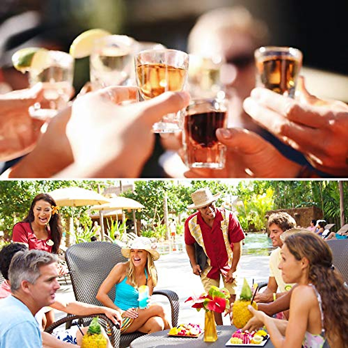 6 Shot Glass Dispenser and Holder, Wine Decanter and Bar Shot Dispenser with 6 Pcs Acrylic Cup, Cocktail Dispenser, Dispenser for Filling Liquids, Carrier Liquor Dispenser Drinking Tool for Party