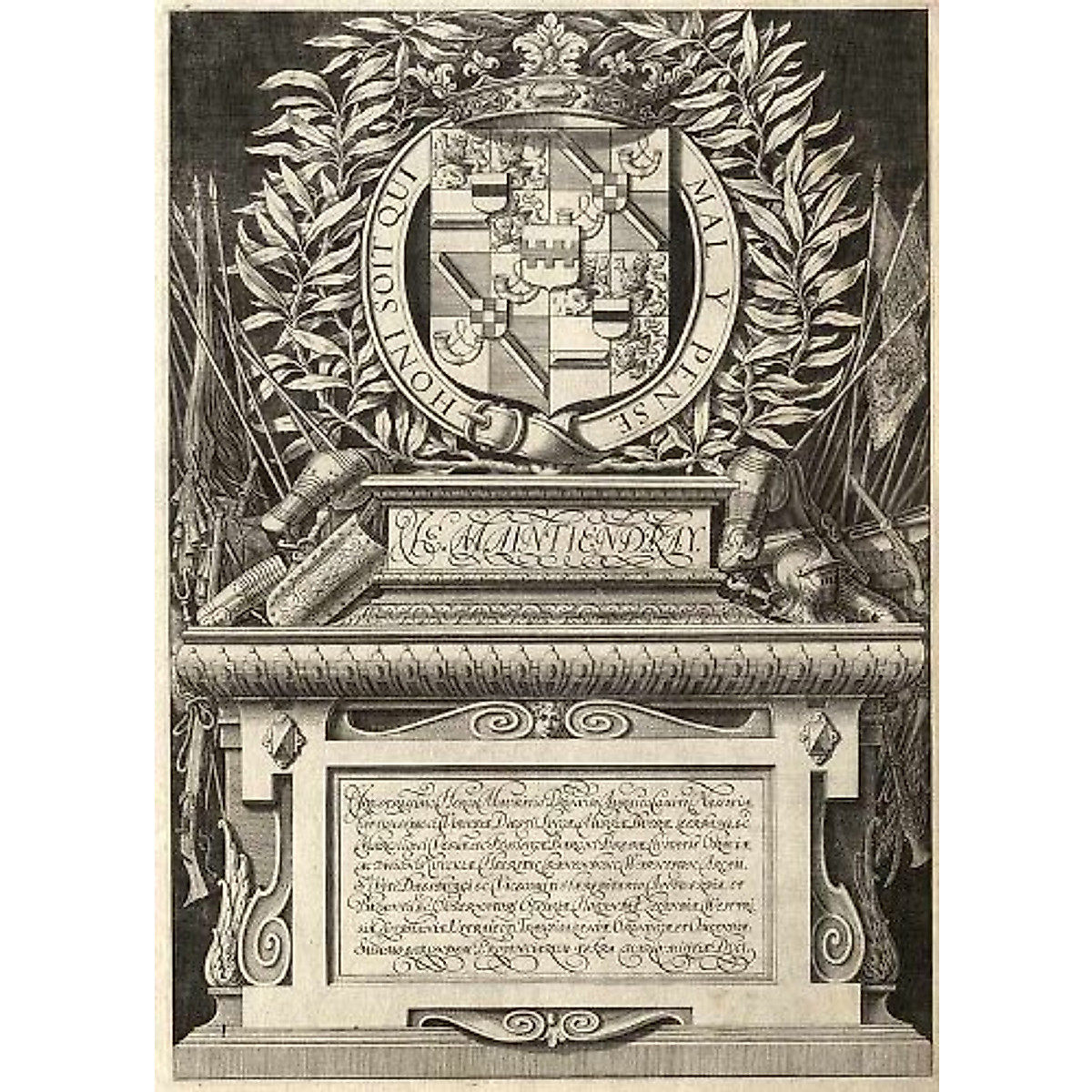Armorial Frontispiece from 'Academie de l'Espee'