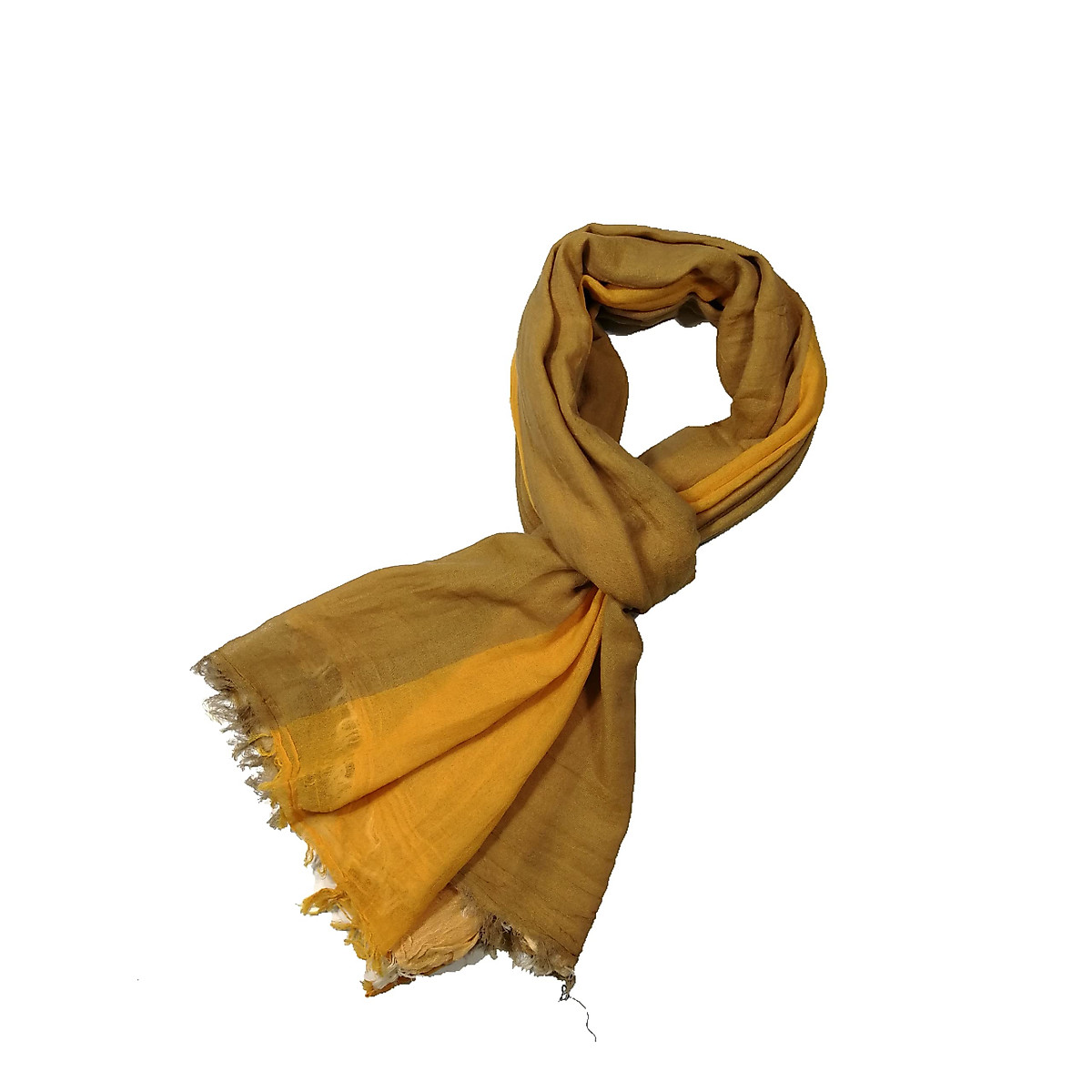 Shanlin Unisex Cotton Scarves for Men and Women (3-Tone Ginger Beige)
