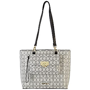 Nanette Lepore Lucrezia Logo Tote Shoulder Bag & Wristlet One Size Black/white