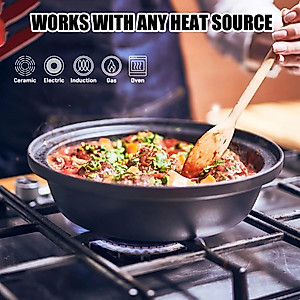 Xgxoz Enameled Cast Iron Ceramic Tajine Cooking Pot Enameled Cast Iron Tagine for Cooking And Stew Casserole Slow Cooker