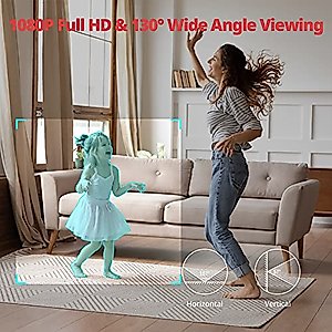 SwitchBot Security Indoor Camera, Motion Detection for Baby Monitor 1080P Smart Surveillance WiFi(2.4Ghz) Pet Camera for Home Security with Night Vision, Two-Way Audio, Works with Alexa
