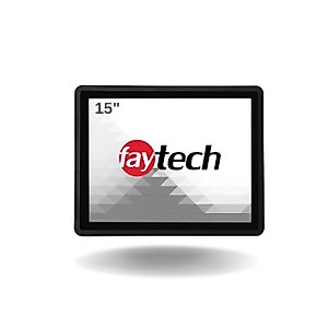 faytech 15" High Brightness Capacitive IP65 Touch Screen Monitor – Ideal for Industrial and Outdoor Applications in Harsh Environments