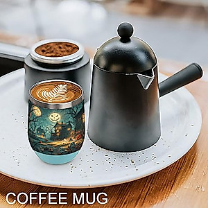 WYUSPGK 304 Stainless Steel Insulated Cup, Abandoned Art Halloween Print Smooth Rim, Durable & Reusable - Perfect for Office, Home, And Travel