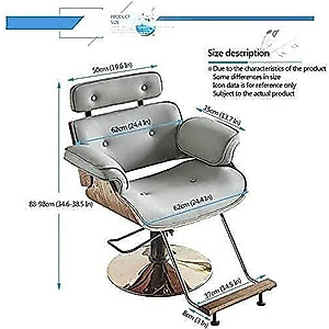 Lightweight Foldable Portable Salon Chair Hydraulic Chair for Business or Home Salon Beauty Chair Barber Chairs for Hair Stylist Barber Chair Height Adjustable PU Leather Hydraulic Salon Chairs conv (