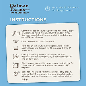 Organic Sourdough Bread Mix - Blue Beard Durum & Skagit 1109, Cinnamon Raisin, & Skagit 1109 & White Sonora - Whole Wheat Bread Mix by Oatman Farms - Features Regenerative Organic Certified Stone-Mil