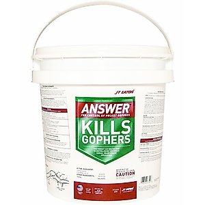 J T Eaton 277 Answer Pocket Gopher Bait Block Moisture Resistant Anticoagulant Bait (Pail of 40), 10_Pound