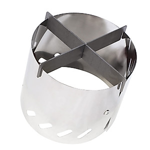 SILVERANT Titanium Ultralight Alcohol Multifuel Stove With Windshield & Cross Stand - For Camping, Backpacking, & Hiking With Drawstring Case (Alcohol Stove with Wind Shield)