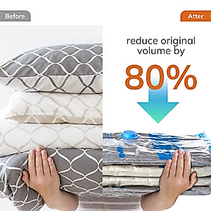 Vacuum Luggage Storage Bags with Cordless Electric Portable Pump, Double Zipper Sealed Space Saver Bag, Compression for Clothes, Bedding and Travel Essentials（12 Pack Comb）