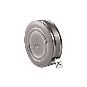 TEC Accessories Ti-Tape Titanium Retractable Tape Measure (Stonewashed Finish) 3 Foot Retractable Measuring Tape, Small Measuring Tape Retractable with Removable Keychain Clip, Keychain Accessories