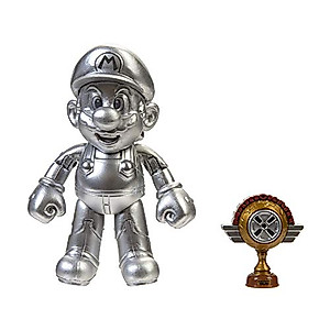 World of Nintendo 4" Metal Mario with Trophy Toy Figure