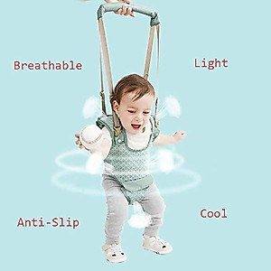 UBRAVOO Handheld Baby Walker Kids Toddler Walking Baby Toys Adjusted Baby Learning Walker Harness Keeper Walking Belt Walk Assistant,Great Gift for 7-24 Months Baby, Blue