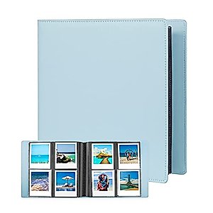 192 Pockets Photo Album for Fujifilm Instax Wide 300 Camera, Polaroid 600 i-Type Film Album, Extra Large Picture Albums for Polaroid Now OneStep2 OneStep+ Instant Camera, POP Lab Print Camera (Blue)