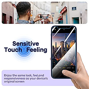 ORIbox Glass Screen Protector for iPhone 12 and iPhone 12 Pro, 3 Packs Anti-Scratch Eye-Protection HD Clear Tempered Glass Screen Protector