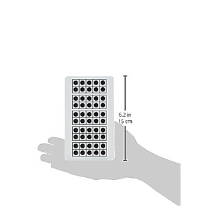 Didax Educational Resources 1-50 Ten-Frame 1–50 Cards, White, Black, 0.81 H x 6.0 L x 4.5 W, (211480)