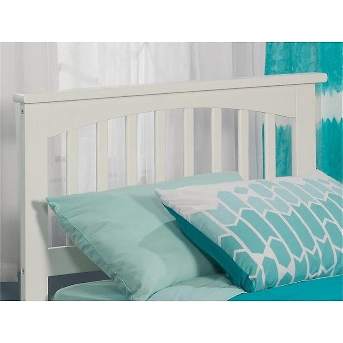 Leo & Lacey Twin Spindle Headboard in White