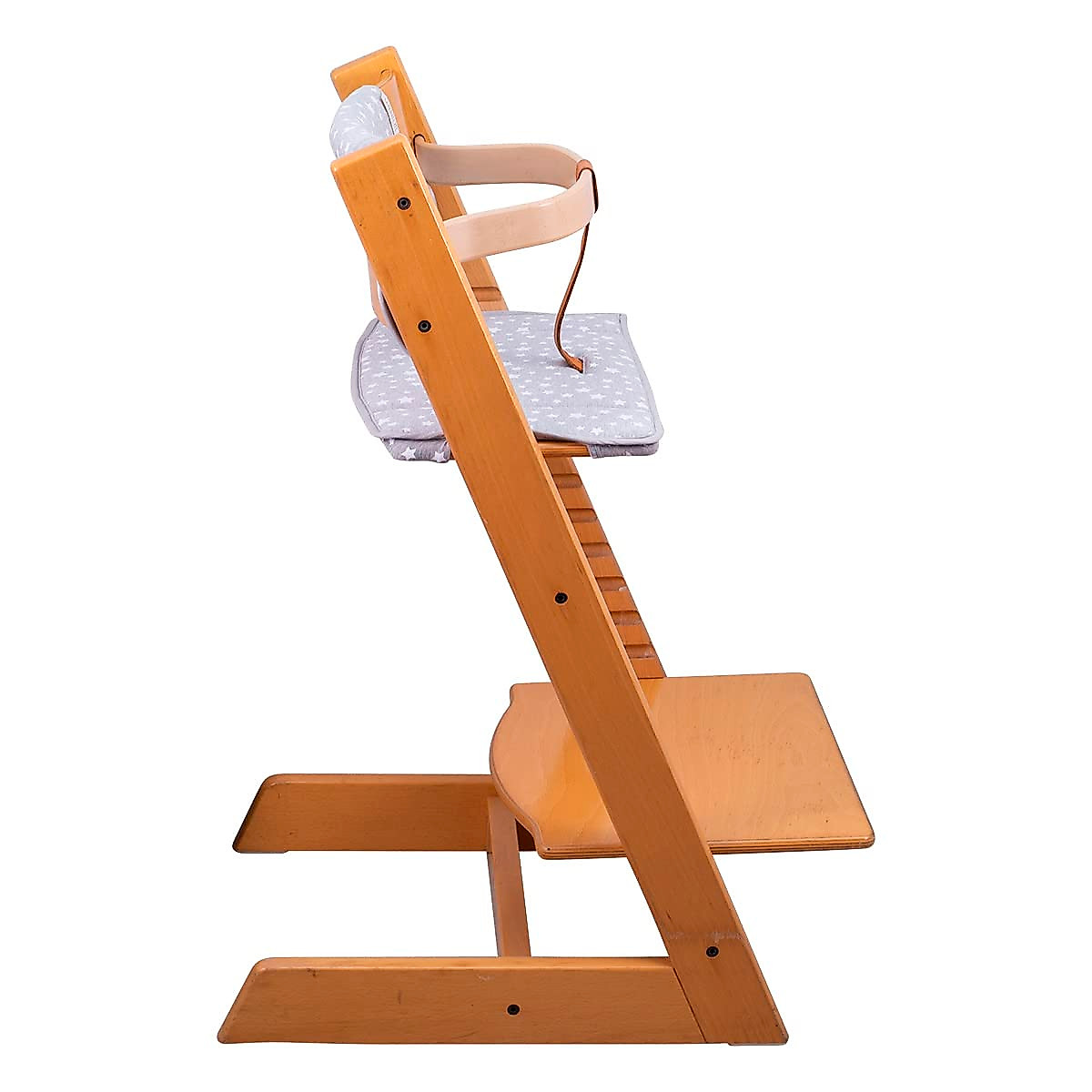 JYOKO Kids Cushion Made Cotton 100% Compatible with Stokke Tripp Trapp high Chair (White Star)