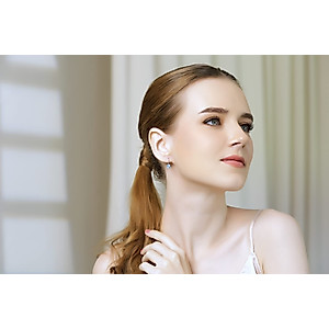 Leverback Earrings for Women Sterling Silver Light Blue Crystal Round-cut Drop Earring for Bridesmaids