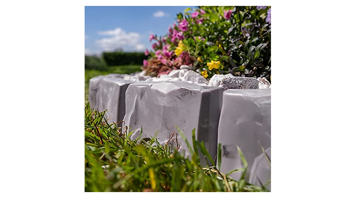 EasyFlex No-Dig Landscape Edging - Durable Stone-Look Garden Border