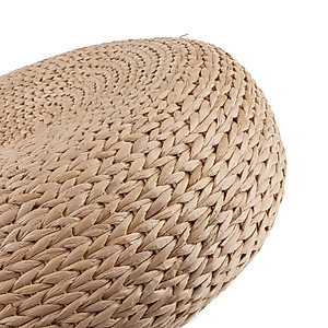 HUAWELL Japaness Style Straw Futon Knitted Round Seat Cushion Pouf Dia 60CM (23.6/6.7 Inch)