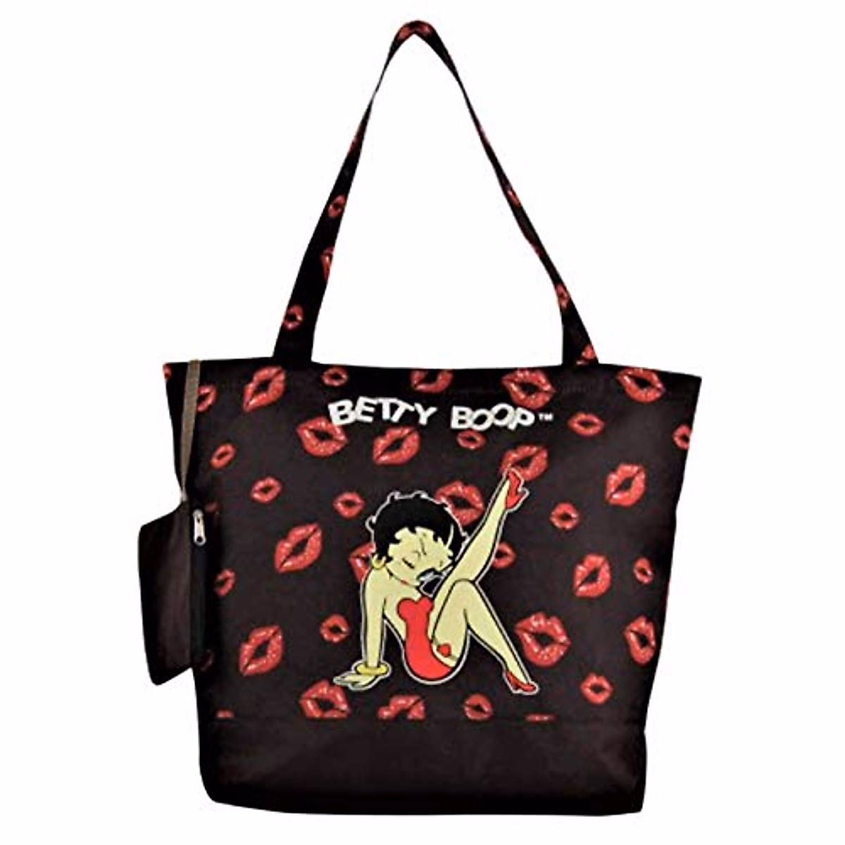 Betty Boop Polyester Shopping Bag with Coin Purse, Tote Style