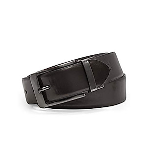 Steve Madden Men's Dress Casual Every Day Leather Belt, Black/Brown (Burnished), 40