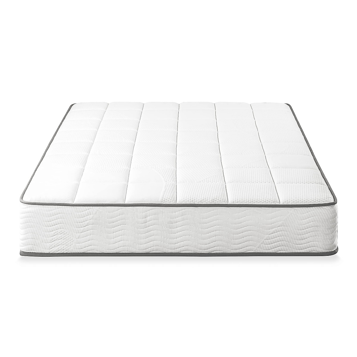 Mellow 10 Inch Classic Bonnell Spring Mattress, Comfort Foam Top with Innerspring Base, CertiPUR-US Certified Foam, Twin, White