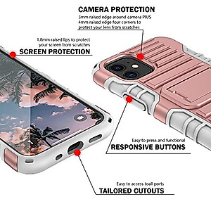 E-Tree Compatible with iPhone 12 Mini Case Cross Body Strap and Stand,2 in 1 Shockproof Hybrid Hard PC & Soft Rubber, Crossbody Lanyard Perfect for Go Outside and Kid Elderly(Pink)