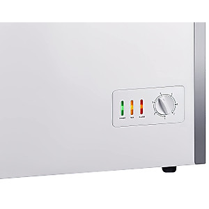 Summit Appliance SCFM73 Commercial Use 6.7 Cu.Ft. Chest Freezer, Lock Included, Manual Defrost, Visual Temperature Alarm, Removable Thermometer, Hammered Aluminum Interior, Adjustable Thermostat