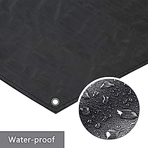 Alvantor Heavy Duty Tarp Waterproof 10'x10' Tarpaulin Ground Trailer with Rust Grommet Weather Resistant Cover Outdoor Camping 10 Mil Thick PE Floor Lightweight Mat
