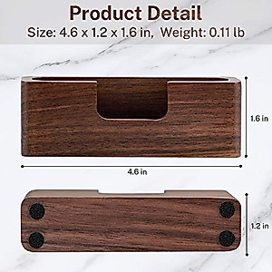 MaxGear Business Card Holder Wood Business Cards Holder for Desk Business Card Display Holder Desktop Business Card Stand for Office,Tabletop - Rectangle 2 Pack