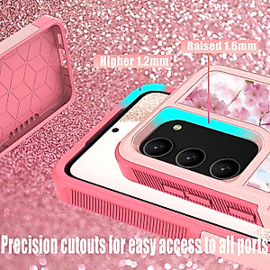 Case for Samsung Galaxy S23 Cherry Blossom Samsung S23 Phone Case and Cover for Galaxy Android S23 5G Cases Flower Sakura S23 Slim Case 6.1'' Heavy Duty Shockproof PC+Soft Silicone Covers