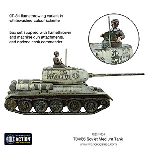 Bolt Action Soviet T34/85 Medium Tank 1:56 WWII Military Wargaming Plastic Model Kit