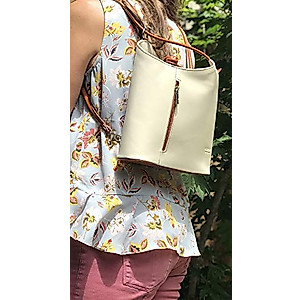 LaGaksta Easy Carry Backpack Purse Beige Tan
