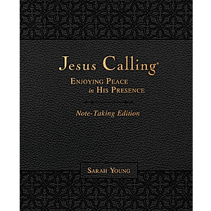 Jesus Calling Note-Taking Edition, Leathersoft, Black, with Full Scriptures: Enjoying Peace in His Presence (A 365-Day Devotional and Prayer Journal)
