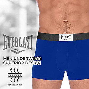 Everlast Mens Boxer Briefs, Perfect Boxer Brief for Men Pack of 6 Active Performance Mens Underwear (Medium, Black/Grey/Orange)