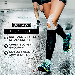 (135 Feet) Bulk Kinesiology Tape Waterproof Roll Sports Therapy Support for Knee, Muscle, Wrist, Shoulder, Back/Original Uncut Premium Therapeutic Elastic & Hypoallergenic Cotton - (White)