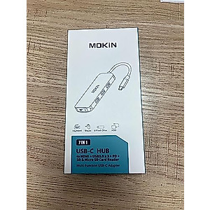 USB C Adapter for MacBook Pro/Air, MOKiN USB C Hub, Mac Dongle, 7 in 1 Multiports USB C Hub to 3 USB 3.0, 4K HDMI, SD/TF Card Reader and 100W PD Adapters for Dell HP Lenovo Surface and More