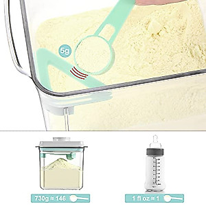 vione Airtight Food Storage Container Sets, Pop Up Food Containers With Lids, Stackable Formula Container for Rice Coffee Flour Sugar Cereal (1700ML（Anti-UV）)