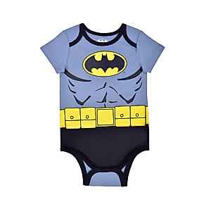 WARNER BROS Boy's 5-Pack Batman, Robin, Joker and Riddler Character Creepers, 9 Months