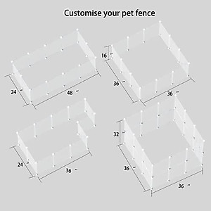 HOMICKER Pet Playpen Portable Small Animals Playpen, Pet Fence Yard Fence for Guinea Pigs, Bunny, Ferrets, Mice, Hamsters, Hedgehogs, Puppies, Turtles