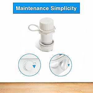 Cooler Replacement Threaded Drain Plug. Threaded Drain Plug with Plastic Tethered Cap for Ice Chest